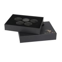 China Custom Foil Logo Sliding Drawer Golf Ball Box Packaging with Sponge Foam Insert 157gsm Coated Paper for sale