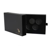 China Custom Foil Logo Sliding Drawer Golf Ball Box Packaging with Sponge Foam Insert 157gsm Coated Paper for sale