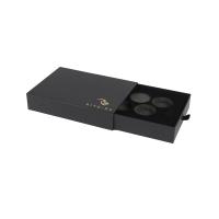 China Custom Foil Logo Sliding Drawer Golf Ball Box Packaging with Sponge Foam Insert 157gsm Coated Paper for sale