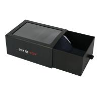 China Luxury Hard Cardboard Pull Out Sliding Drawer Custom Hat Boxes Packaging With Clear Window for sale