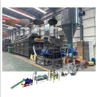 China Fully-automated Waste Battery Recycling Plant for Lead Acid and Lithium Ion Batteries for sale