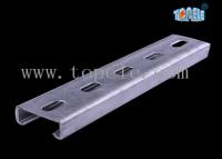 China Black HDG Slotted Plain Strut Unistrut Channel To Support Conduits 41X 41MM for sale