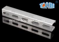 China Black HDG Slotted Plain Strut Unistrut Channel To Support Conduits 41X 41MM for sale