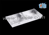China 2- Gang British Standard Metal Electrical Conduit Box With PVC , Conduit Switch Box for sale