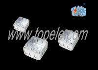 China 4 Inch Square Galvanized Steel Electrical Box with Knockouts 1-1/2 2-1/8 Inch Deep for sale