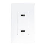 China LD-U001 4.2A Smart High Speed USB Charger Outlet with 2 Ports and Wall Plates for 110-250V Systems for sale