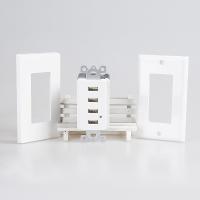China LD-U002 4.2A Smart USB Wall Outlet with 4 Charging Ports and Dual Wall Plates for 110-250V Systems for sale