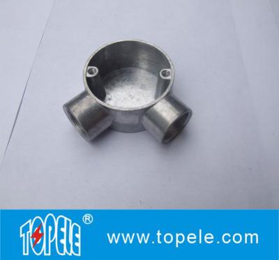 China TOPELE 25mm 32mm BS4568/BS31 Galvanized Aluminum Circular Junction Box for Electrical Conduit Fittings for sale