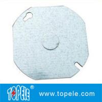 China 4-Inch Flat Octagonal Steel Electrical Cover with 1/2