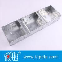 China BS4568 Steel GI Box One Gang 25mm 35mm Depth Pre Galvanized Electrical Box for sale