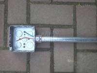China TOPELE 4 Inch Galvanized Steel Square Electrical Conduit Box 1-1/2 Inch Deep with 1/2 and 3/4 Inch KO for sale