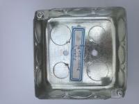 China Galvanized Steel Electrical Boxes And Covers / 4 Inch Square Conduit Boxes with Knockouts for sale