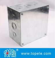 China TOPELE Steel Electrical Conduit Square Junction Box 55-100mm Depth IP65 Rated Outdoor Enclosure for sale