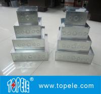 China TOPELE Steel Electrical Conduit Square Junction Box 55-100mm Depth IP65 Rated Outdoor Enclosure for sale