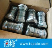 China Zinc Plated Steel EMT Compression Coupling , EMT Coupling 1/2