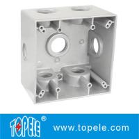 China TOPELE 3 Holes Two Gang Weatherproof Electrical Box 2-5/8