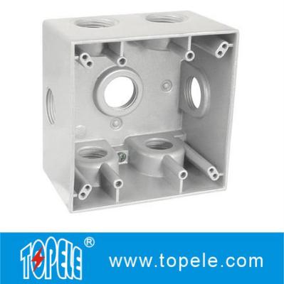 China TOPELE 3 Holes Two Gang Weatherproof Electrical Box 2-5/8