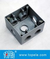 China TOPELE 3 Holes Two Gang Weatherproof Electrical Box 2-5/8