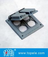 China Aluminum Powder-Coated Weatherproof Electrical Boxes with Self-Closing Outlet Covers - 1-Gang/2-Gang Outdoor Rated for sale