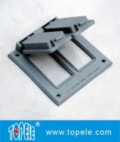 China Aluminum Powder-Coated Weatherproof Electrical Boxes with Self-Closing Outlet Covers - 1-Gang/2-Gang Outdoor Rated for sale