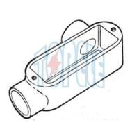 China 1 Inch Aluminum LR Type IP65 Threaded EMT/Rigid Conduit Body with Cover - 4.25