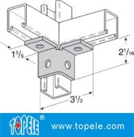 China Steel Plate Galvanized Strut Channel Connecting Fitting 6.35mm Thickness 40mm Width ISO Certified for sale