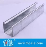 China 41x25mm & 41x35mm Pre-galvanized Perforated Plain Slotted Strut Channel Steel Unistrut - 1.5-3.0mm Thickness, 3m Length for sale