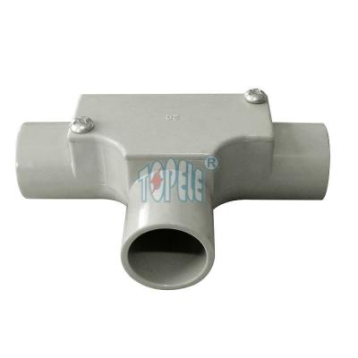 China AS/NZS 2053 PVC Conduit Inspection Tee 20mm 25mm Electrical Fitting for sale