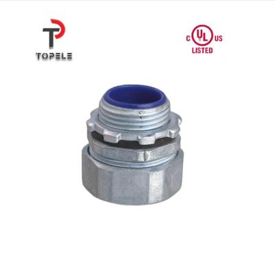 China UL Standard Liquid Tight Flexible Conduit Connector Straight 1/2 to 4 Inch Zinc Die Cast for sale