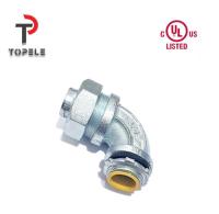 China Liquid Tight Flexible Conduit Connector 90 Degree Zinc Die Cast 1/2 to 4 Inch for sale