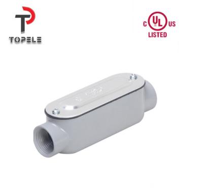 China TOPELE C Threaded Aluminum Rigid Conduit Body Corrosion Resistant UL Listed 1/2 to 4 Inch for sale