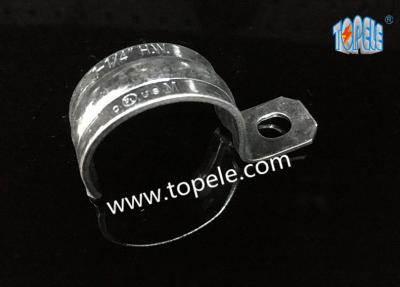 China Zinc Plated Steel EMT Conduit Strap One Hole Clip for 3/8 to 4 Inch Conduit for sale