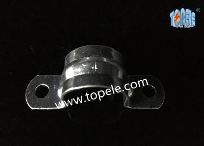 China Galvanized Steel Two Hole EMT Conduit Strap 1/2 to 4 Inch for Secure Mounting for sale
