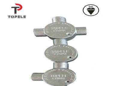 China Galvanized Electrical Circular Junction Box 20mm 25mm Malleable Iron 3 Way Hot Dip for sale