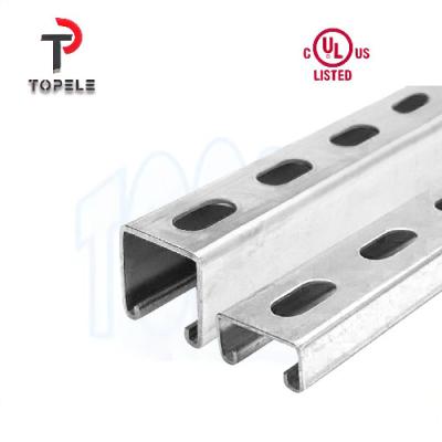 China Hot DIP Galvanized Plain / Slotted Strut Channel Unistrut 41X41X2.5mm for sale