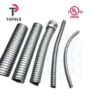 China Galvanized Flexible Steel Conduit Tube 1/2 Inch 16mm EMT Conduit for Cable Protection for sale