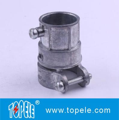 China Zinc Flexible Metal EMT Conduit Combination Connector 1/2 Inch 3/4 Inch for sale