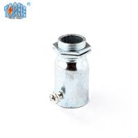 China IEC 61386 Electro-Galvanized Steel EMT Terminal Connector 20MM-50MM Metric Thread for Electrical Conduits for sale