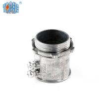 China TOPELE IEC 61386 EMT Connector Set Screw Type 25mm 32mm Silver Zinc Galvanized for sale