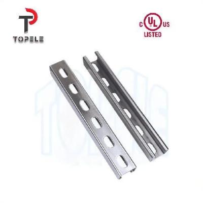 China Unistrut Channel Strut 41x41mm Hot Dipped Galvanized Steel Framing Support for sale