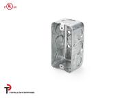 China Pre-Galvanized Steel 2x4 Inch Rectangular Conduit Box for Switches 0.6-1.2mm Thickness for sale