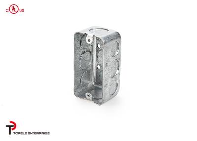 China Pre-Galvanized Steel 2x4 Inch Rectangular Conduit Box for Switches 0.6-1.2mm Thickness for sale