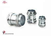 China NPT Thread EMT Steel Compression Connector 1/2 to 4 Inch Zinc Plated Conduit Fitting for sale