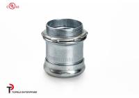 China NPT Thread EMT Steel Compression Connector 1/2 to 4 Inch Zinc Plated Conduit Fitting for sale