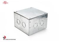China TOPELE Steel Electrical Conduit Square Junction Box 55-100mm Depth IP65 Rated Outdoor Enclosure for sale