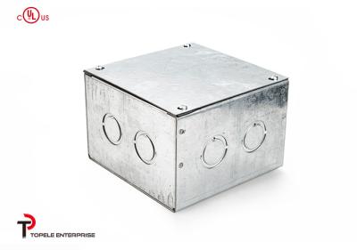 China TOPELE Steel Electrical Conduit Square Junction Box 55-100mm Depth IP65 Rated Outdoor Enclosure for sale