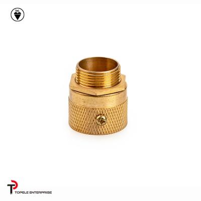 China CNC Brass Male Conduit Hose Adapter 20mm 25mm BS4568 Nickel Plated for sale