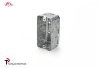 China TOPELE 4x2 Inch 1-1/2 Inch Deep Single Gang Handy Box Six 1/2 Inch Knockouts Galvanized Steel for sale