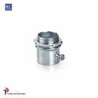 China TOPELE IEC 61386 EMT Connector Set Screw Type 25mm 32mm Silver Zinc Galvanized for sale