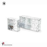 China BS4568 Steel GI Box One Gang 25mm 35mm Depth Pre Galvanized Electrical Box for sale